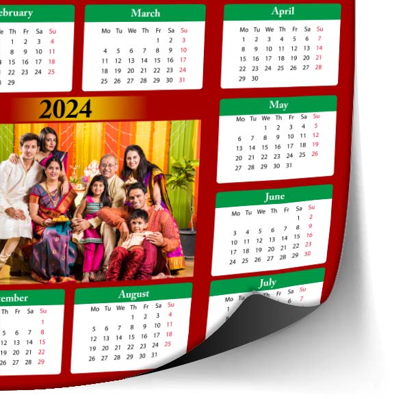 Customised Magnetic Calendar For Fridge @50% OFF-Photojaanic