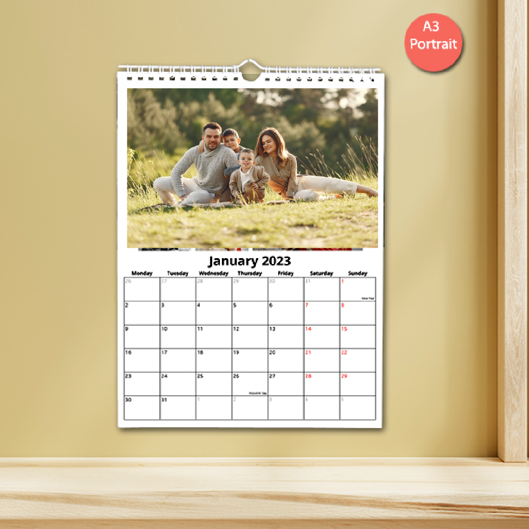 Create 2023 Personalised Wall Photo Calendars | Photojaanic